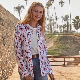 LANDS' END B&uuml;gelfreie Baumwoll-Bluse, Damen, size: regular, Pink, Baumwolle, by Lands' End