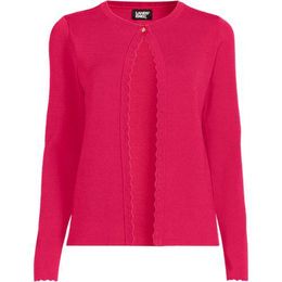 LANDS' END Cardigan mit Muschelrand f&uuml;r Damen, Damen, size: regular, Pink, Viskose/Viskose-Mischung/Polyester-Mischung, by Lands' End