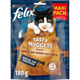 FELIX Tasty Nuggets Huhn und Ente Katzensnacks ohne Zuckerzusatz 180g