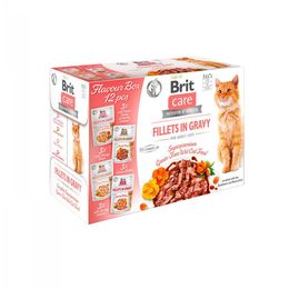 Brit Care Cat Flavour box-Fillets in Gravy Katzen-Nassfutter getreidefrei 12x85g