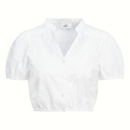 Gina Benotti Damen Dirndl-Bluse mit Lochstickerei