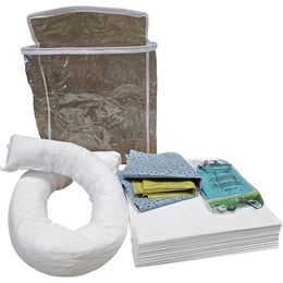 eurokraft basic Leckage-Notfallset in Tragetasche, Bindung 20 l, Ausf&uuml;hrung &Ouml;l, wei&szlig;