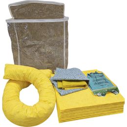 eurokraft basic Leckage-Notfallset in Tragetasche, Bindung 20 l, Ausf&uuml;hrung Chemikalien, gelb