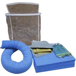 eurokraft basic Leckage-Notfallset in Tragetasche, Bindung 20 l, Ausf&uuml;hrung &Ouml;l, blau