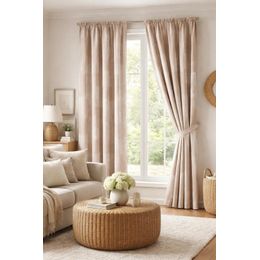 Weckbrodt-Gardinen Vorhang WECKBRODT, B:145cm H:175cmnatur, Polyester, Wohnzimmer, Gardinen, "Ornella", Dekoschal, blickdicht, marmoriert, Universalschienenband, Gardine
