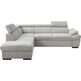Ecksofa, B:270cm H:78cm T:207cmbeige, exxpo - SOFA FASHION, Wohnzimmer, Sofas, inkl. Kopf- und Armteilverstellung, wahlweise mit Bettfunktion