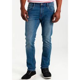 INDICODE Herren Regular-fit-Jeans "Tony", blau, Gr. 29, Abriebeffekte, Denim/Jeans, Obermaterial: 98% Baumwolle, 2% Elasthan, Jeans,