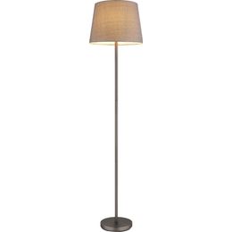 NOWA Stehlampe "JORIS", 1, &Oslash; 35cm H: 151cm, 1 Stk.schwarz, chrom, Wohnzimmer, Leuchten, Stehleuchte mit Stoffschirm, Fu&szlig;schalter, gem&uuml;tliches Licht