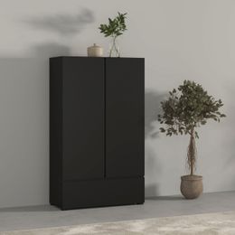 Mehrzweckschrank OTTO HOME, B:89cm H:150cm T:40cmschwarz, FSC-zertifizierter Holzwerkstoff, Melamin, Metall, K&uuml;che, Schr&auml;nke, "Metric,Breite 89 cm,