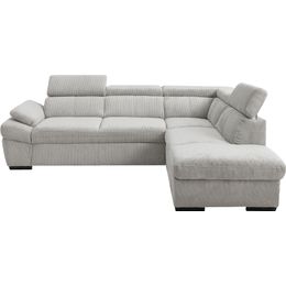 Ecksofa, B:270cm H:78cm T:207cmbeige, exxpo - SOFA FASHION, Wohnzimmer, Sofas, inkl. Kopf- und Armteilverstellung, wahlweise mit Bettfunktion