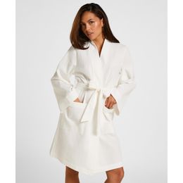 Hunkem&ouml;ller Bademantel HUNKEM&Ouml;LLERwei&szlig;, 100% Baumwolle, Hausm&auml;ntel, "Waffle Bathrobe"