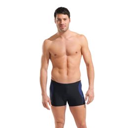 arena Herren Badeshorts "MEN'S SWIM SHORT GRAPHIC"schwarz, blau, Gr. 6, Obermaterial: 80% Polyamid, 20% Elasthan, Badehosen, mit Stretchmaterial,