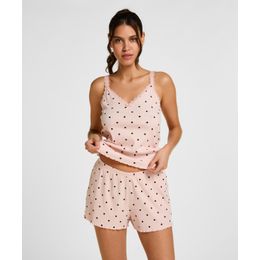 Hunkem&ouml;ller HUNKEM&Ouml;LLER Damen Pyjama "Pyjama Short", Gr. Mrosa, 45% Viskose, 45% Baumwolle, 10% Elasthan, Homewear-Sets