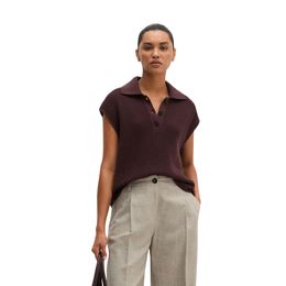 Marc O'Polo MARC O'POLO Damen Poloshirt "aus Organic Cotton-Qualit&auml;t"schwarz cherry, Gr. L, unifarben, Obermaterial: 100% Baumwolle, Shirts