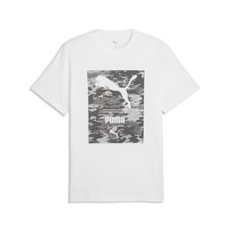 Puma Herren T-Shirt "Puma Sport Camo Graphic T-Shirt Herren"wei&szlig;, Gr. XS, Obermaterial: 100% Baumwolle. Rippe: 30% Polyester, 70% Baumwolle, Shirts