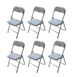 HTI-Living Klappstuhl 6er Set Dima Fabric Grau