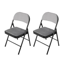 HTI-Living Klappstuhl Wedigo Velvet Grau 2er-Set