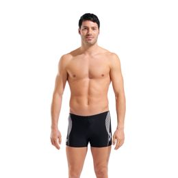 arena Herren Badeshorts "MEN'S SWIM SHORT GRAPHIC"schwarz, wei&szlig;, Gr. 7, Obermaterial: 80% Polyamid, 20% Elasthan, Badehosen, mit Stretchmaterial,