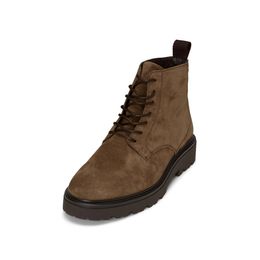 Marc O'Polo MARC O'POLO Herren Stiefelette "aus ge&ouml;ltem Veloursleder", Gr. 40schwarz taupe, Obermaterial: 100% Leder, unifarben, Schuhe