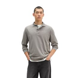 Marc O'Polo MARC O'POLO Herren Langarm-Poloshirt "aus schwerem Bio-Baumwoll-Jersey"graphite dust, Gr. S, unifarben, Obermaterial: 100% Baumwolle, Shirts