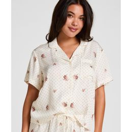 Hunkem&ouml;ller HUNKEM&Ouml;LLER Damen Pyjama "Pyjama Jacket Satin", Gr. Swei&szlig;, 70% Viskose, 30% Lyocell, Homewear-Sets