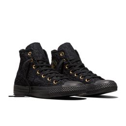 Converse Damen Sneaker "CHUCK TAYLOR ALL STAR LACE", Gr. 36schwarz, schwarz, gold, Textil, Schuhe