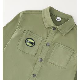 IDO Jungen Businessshirt "BABY BOY LONG SLEEVE SHIRT"sage gr&uuml;n, Gr. 122, 98% Baumwolle, 2% Elasthan, Shirts