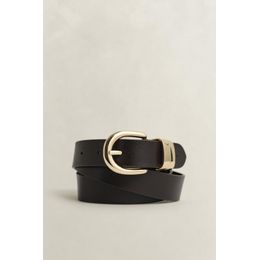 Gant Damen Lederg&uuml;rtel "CHUNKY KEEPER LEATHER BELT"deep braun, Gr. 100, unifarben, Rindsleder, G&uuml;rtel, Gr&ouml;&szlig;enverstellbar durch Einfachdornschlie&szlig;e
