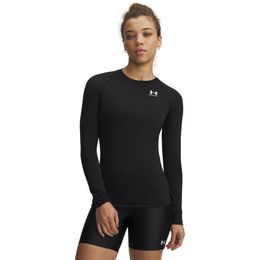 Under Armour Damen Trainingsshirt "UA HG AUTHENTICS COMP LS", schwarz, Gr. XS, Obermaterial: 84% Polyester, 16% Elasthan, Shirts, mit HeatGear Stoff,