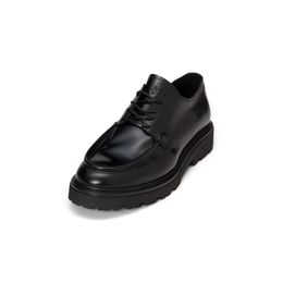 Marc O'Polo MARC O'POLO Herren Schlupfboots "aus leicht gl&auml;nzendem Kalbleder", Gr. 45schwarz, Obermaterial: 100% Leder, unifarben, Schuhe