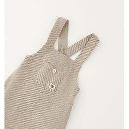 IDO M&auml;dchen Latzhose "BABY BOY SUMMER TROUSER"dunkelgrau, Gr. 92, 55% Leinen, 43% Baumwolle, 2% Elasthan, Hosen