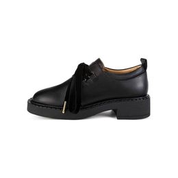 l37 Leder-Schn&uuml;rschuhe in Schwarz - 62% | Gr&ouml;&szlig;e 38 | Damen-schnuerschuhe