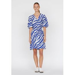 Sisters Point Kleid in Blau/ Wei&szlig; - 76% | Gr&ouml;&szlig;e L | Damen-kleider