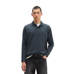 Marc O'Polo MARC O'POLO Herren Langarm-Poloshirt "aus schwerem Bio-Baumwoll-Jersey"peppercorn grau, Gr. L, unifarben, Obermaterial: 100% Baumwolle, Shirts