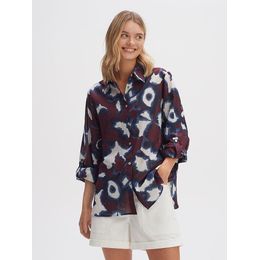 Opus Hemd in Dunkelblau/ Rot/ Creme - 45% | Gr&ouml;&szlig;e 40 | Damen-blusen