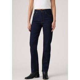 Levi's LEVI'S Damen Slim-fit-Jeans "722 HIGH RISE SLIM"true blau rinse, Gr. 27, unifarben, Denim/Jeans, Obermaterial: 51% Baumwolle, 37% Lyocell, 7%