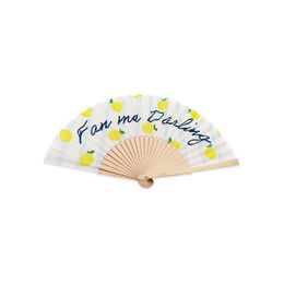 WINKEE F&auml;cher ''Fan me Darling'' in Gelb/ Hellblau - (L)25 cm - 13% | Damen-outdoor-ausruestung