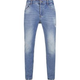2Y Premium Herren Bequeme Jeans "2Y Premium Herren 2Y Tapered Fit Jeans"blau, Gr. 36, unifarben, 97% Baumwolle, 3% Elasthan, Jeans