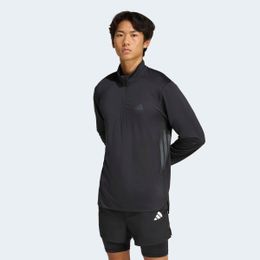 Herren Sweatshirt "TECH ESSENTIALS WORKOUT 1/4 ZIP"schwarz, Gr. S, adidas Performance, Obermaterial: 91% Polyester, 9% Elasthan, Sweatshirts