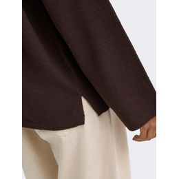 Only Damen Strickpullover "ONLLOYAL AMALIO LIFE LS O-NECK KNT NOOS"chocolate torte detail:melange, Gr. XL, meliert, Strick, Obermaterial: 80%