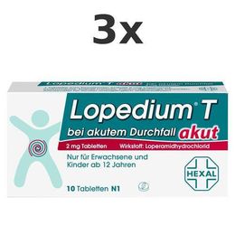 HEXAL&reg; 3x Lopedium T akut bei akutem Durchfall Tabletten 10 St