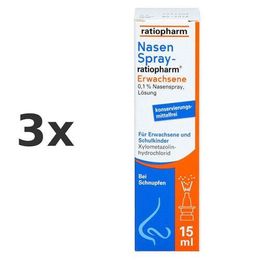 Nasenspray ratiopharm Erwachsene (3 x 15ml)