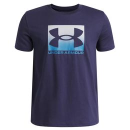 Under Armour Jungen T-Shirt "UA B BOXED SPORTS UPDATE SS"midnight navy, mod gray, Gr. XL, Obermaterial: 60% Baumwolle, 40% Polyester, Shirts,