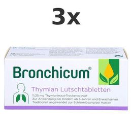 MCM KLOSTERFRAU Vertr. GmbH 3x Bronchicum Thymian Lutschtabletten 50 St