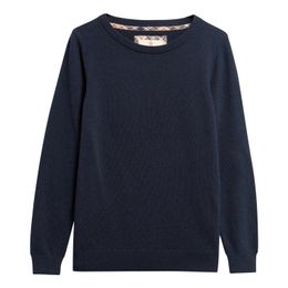 Barbour Rundhals-Pullover Pendle Crew Knitted Navy/Birchwood Tartan (Gr&ouml;&szlig;e: 18)