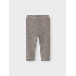 name it M&auml;dchen Leggings "NBFWANG WOOL NEEDLE LEGGING SOLID NOOS"satellite, Gr. 86, unifarben, Strick, Obermaterial: 100% Wolle, Hosen, Wolle, slim