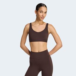 Damen Sport-BH "ALL ME ESS MS", adidas Performance, Gr. XLaurora coffee, Obermaterial: 85% Polyester, 15% Elasthan, BHs