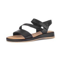 Gabor Damen Keilsandalette "RHODOS", Gr. 39schwarz, Leder, Schuhe, Sommerschuh, Sandale, in Komfort-Schuhweite G (=weit)