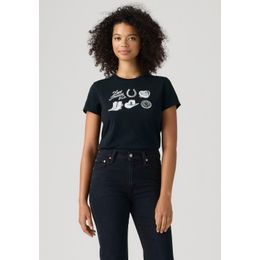 Levi's LEVI'S Damen T-Shirt "THE PERFECT TEE"archival silber grid anthrazit, Gr. M, Jersey, Obermaterial: 100% Baumwolle, Shirts