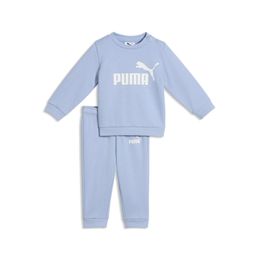 Puma Jungen Trainingsanzug "MINICATS ESS CREW SET FL INF"chambray blau, Gr. 98, unifarben, Fleece, Obermaterial: 68% Baumwolle, 32% Polyester,